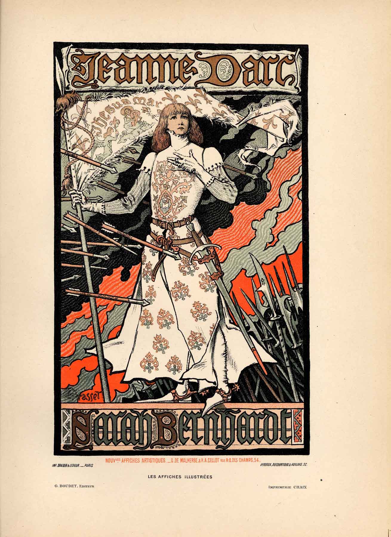 Jeanne d'Arc, 1886 by Eugène Grasset | Martin Lawrence Galleries